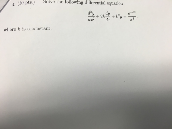 Solved Solve the following differential equation d^2y/dx^2 + | Chegg.com