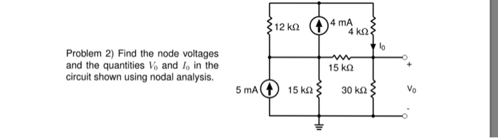Solved Find the node voltages and the quantities V0 and I0 | Chegg.com