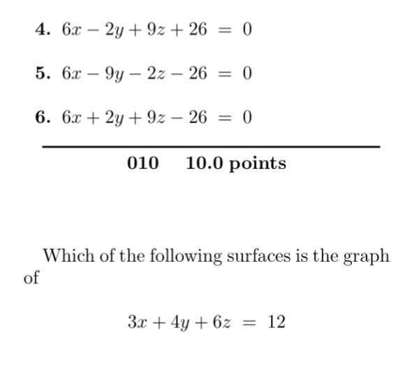 Solved 007 10.0 points of 8 Which of the following | Chegg.com