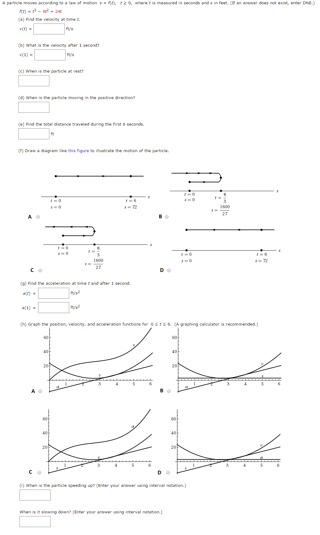 Solved A particle moves according to a law of motion s = | Chegg.com