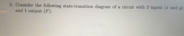 Solved 5. Consider the following state-transition diagram of | Chegg.com
