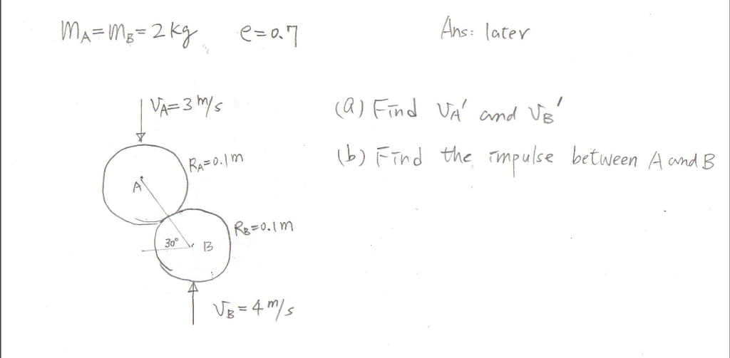 Solved IMA-IME-2 0.7 Ans: later V= 3 ms (a) Find VA' and Vs | Chegg.com