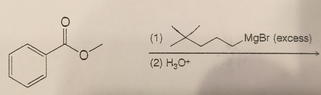 Solved MgBr (exces) (2) H3O+ | Chegg.com