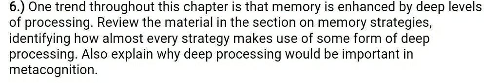 Solved 6.) One trend throughout this chapter is that memory | Chegg.com