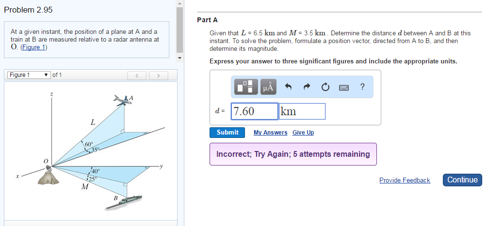 Solved At a given instant, the position of a plane at A and | Chegg.com