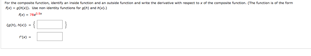 Solved For The Composite Function Identify An Inside 9620