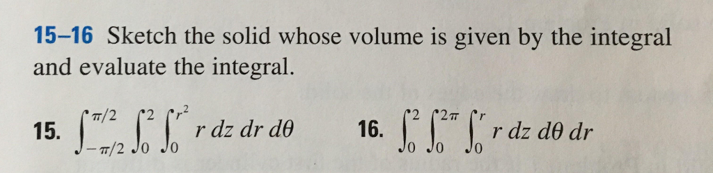 Solved Sketch the solid whose volume is given by the | Chegg.com