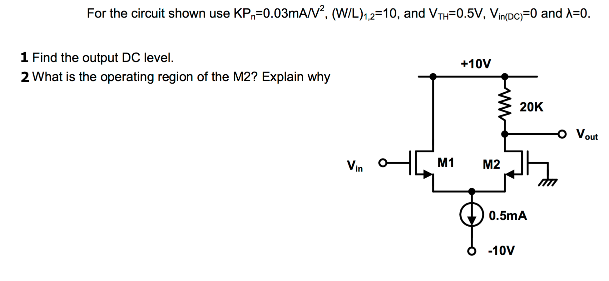Solved 1- Find the output DC level. 2-What is the operating | Chegg.com