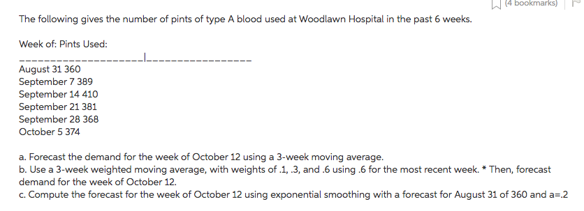 Solved Solve Damascus hospital problems using the ( a, b, c | Chegg.com
