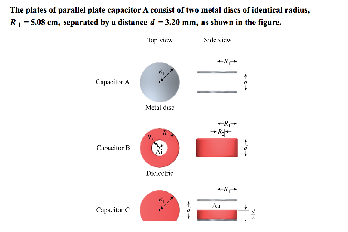 Solved The plates of parallel plate capacitor A consist of | Chegg.com
