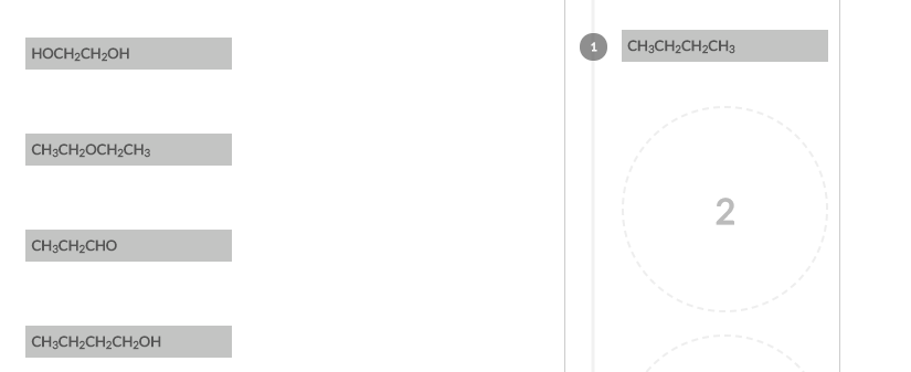 Solved CH3CH2CH2CH3 HOCH2CH2OH CH3CH2OCH2CH3 2 CH3CH2CHO | Chegg.com