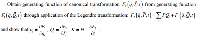 Solved Obtain generating function of canonical | Chegg.com