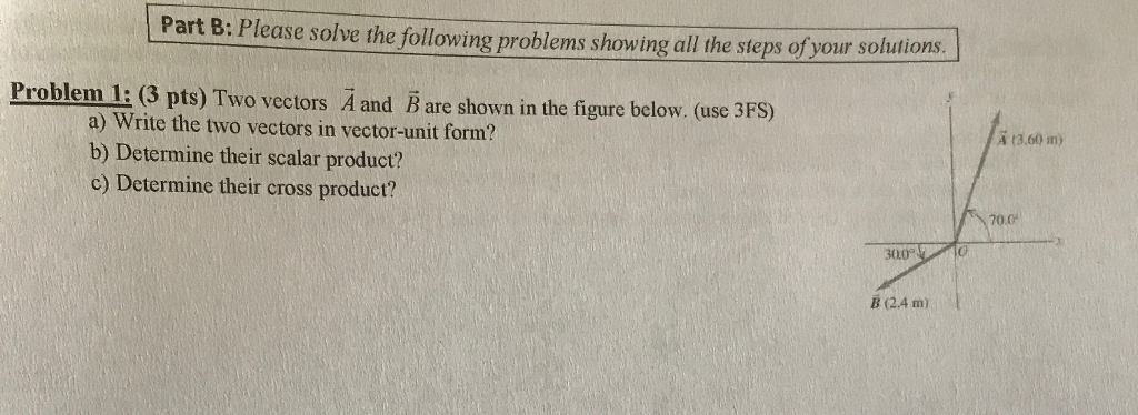 Solved Part B: Please solve the following problems showing | Chegg.com