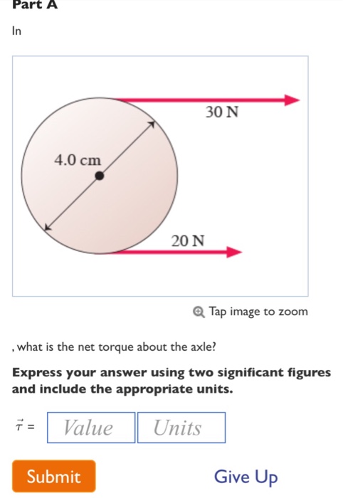 Solved What is the net torque about the axle? Express your | Chegg.com
