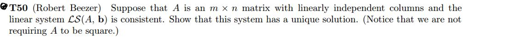 Solved T50 (Robert Beezer) Suppose that A is an m × n matrix | Chegg.com