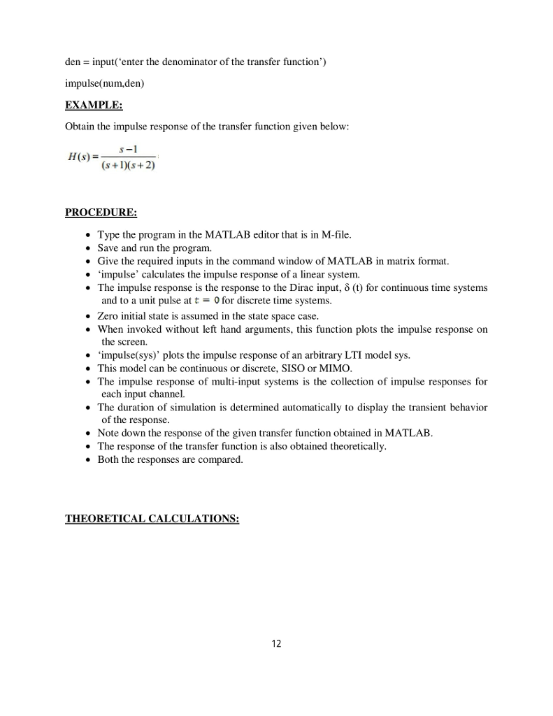 Solved CONTROL SYSTEM LAB, ELET 312 LAB 3 Due Date: Student | Chegg.com