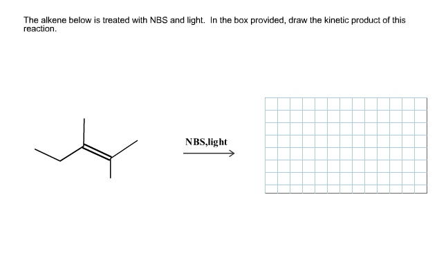 Solved The alkene below is treated with NBS and light. In | Chegg.com