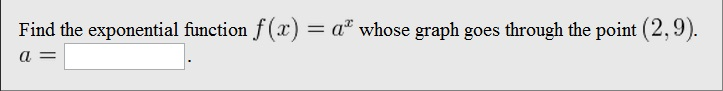 Solved Find The Exponential Function Fx Ax Whose Graph