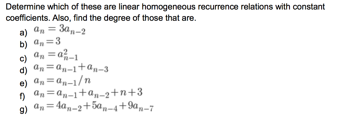 Solved Determine Which Of These Are Linear Homogeneous