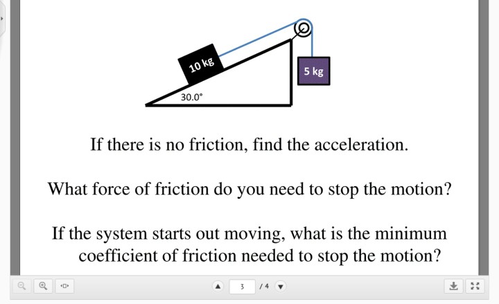 Solved 10 kg 5 kg 30.0 If there is no friction, find the | Chegg.com