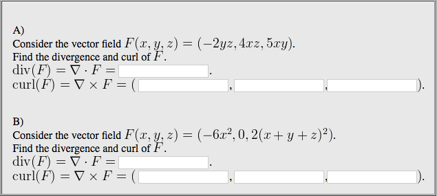 Solved A) Consider the vector field F(x, y, z) = (-2yz.4xz, | Chegg.com
