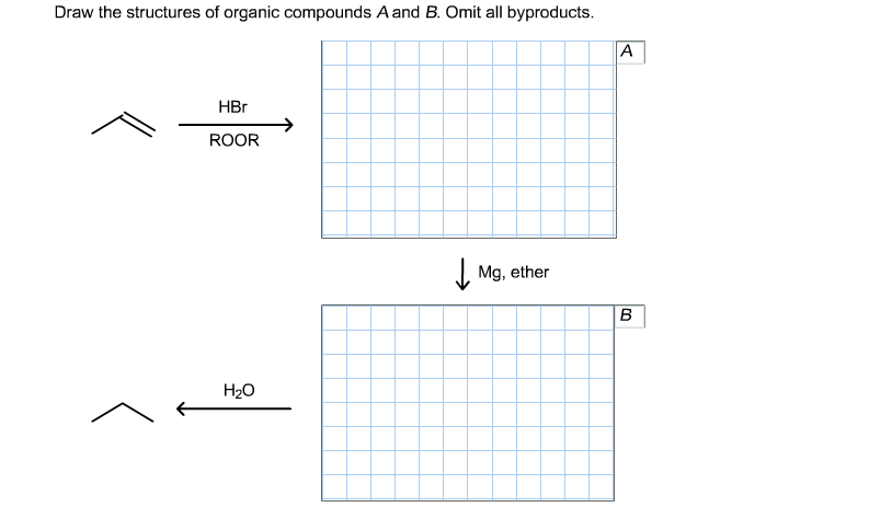 Solved Draw the structures of organic compounds Aand B. Omit | Chegg.com