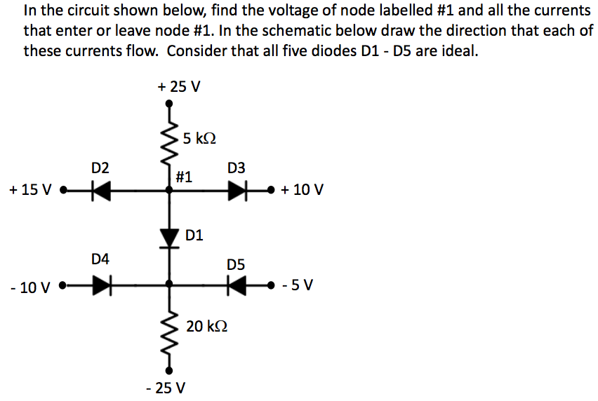 Solved In the circuit shown below, find the voltage of node | Chegg.com