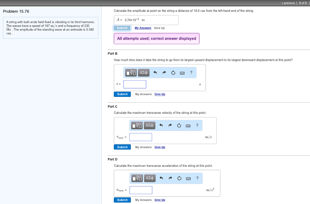 Solved A string with both ends held fixed is vibrating in | Chegg.com