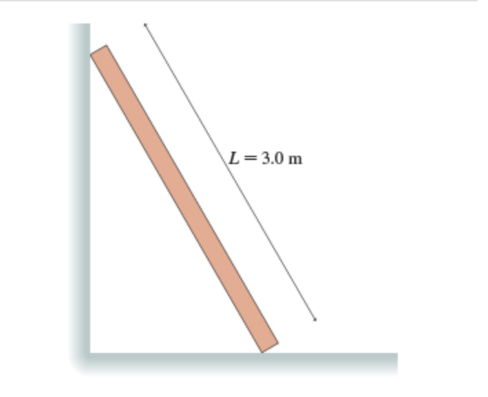 Solved A 3.0-m -long ladder, as shown in (Figure 1), leans | Chegg.com