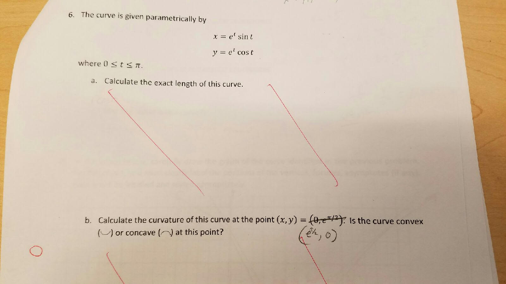 Solved The curve is given parametrically by x = e^t sin i | Chegg.com