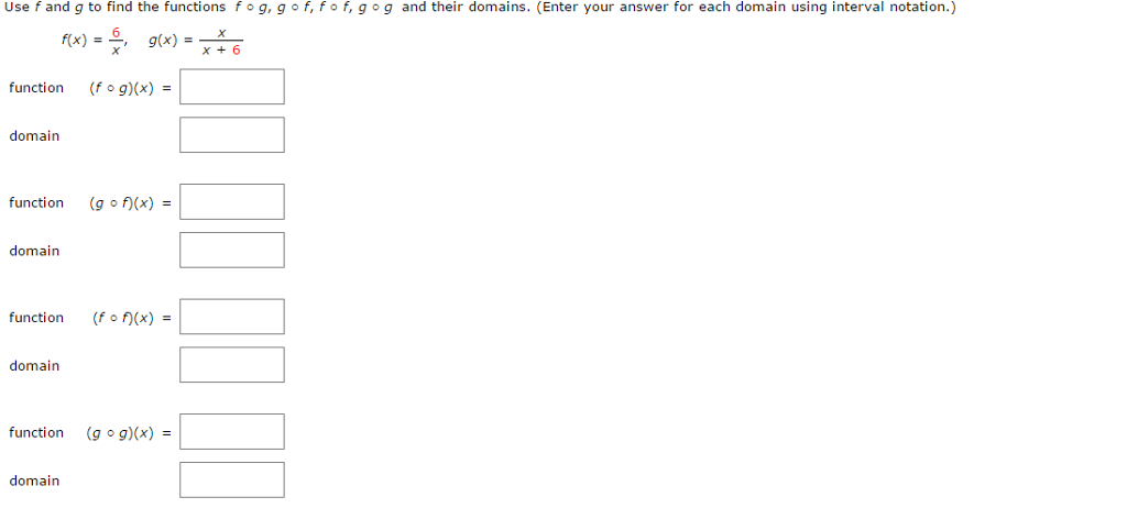 Solved Use f and g to find the functions f compositefunction | Chegg.com