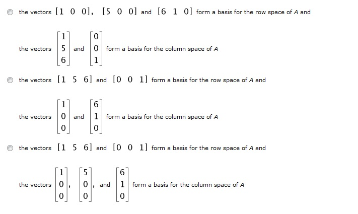 Solved A matrix in row-echelon form is given. By inspection, | Chegg.com