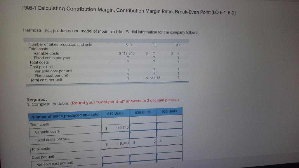 Solved PA6-1 Calculating Contribution Margin, Contribution | Chegg.com