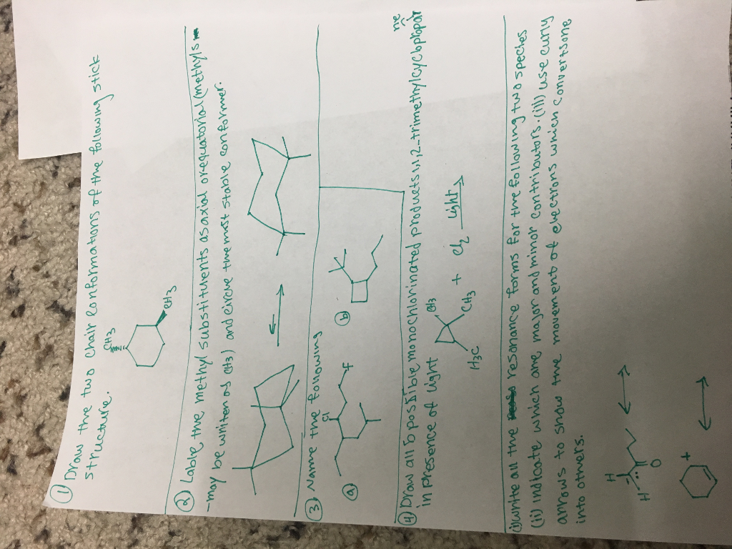 Solved Draw the two chair conformations of the following | Chegg.com