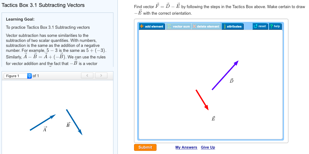 Solved Tactics Box 3.1 Subtracting Vectors Learning Goal: To | Chegg.com