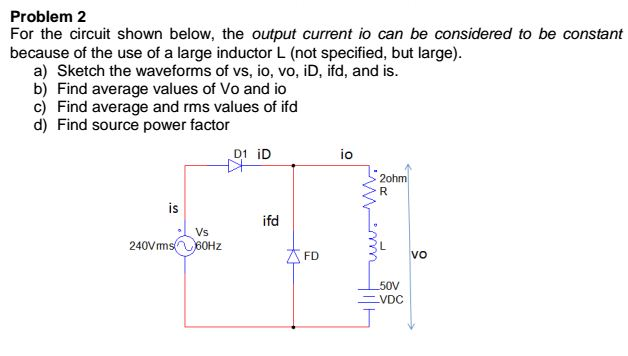 Solved For the circuit shown below, the output current io | Chegg.com