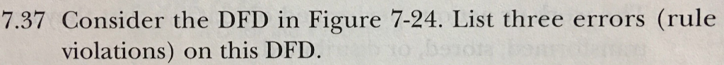 Solved 7.37 Consider the DFD in Figure 7-24. List three | Chegg.com