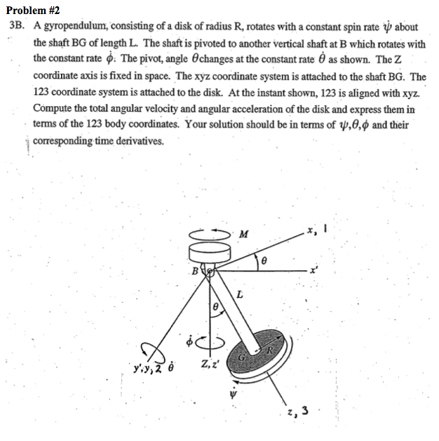 Solved A gyropendulum, consisting of a disk of radius R, | Chegg.com