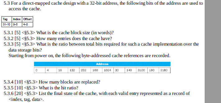 For a direct-mapped cache design with a 32-bit | Chegg.com