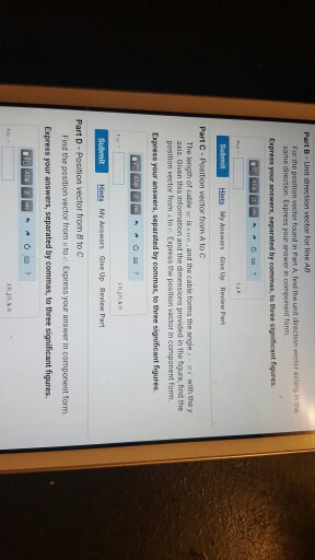 Solved Part A Position vector from A to B Using the | Chegg.com