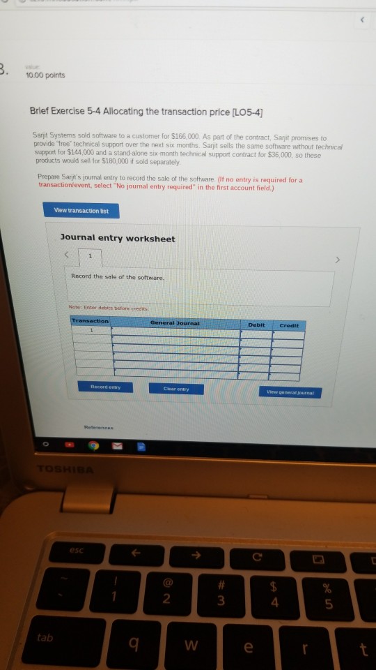 Solved 0.00 points Brief Exercise 5-4 Allocating the | Chegg.com