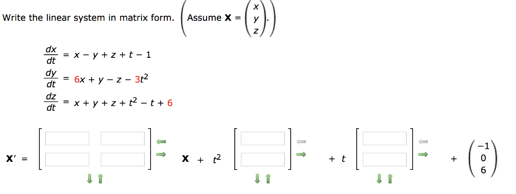 Solved write the linear system in matrix form. Assume X = y | Chegg.com