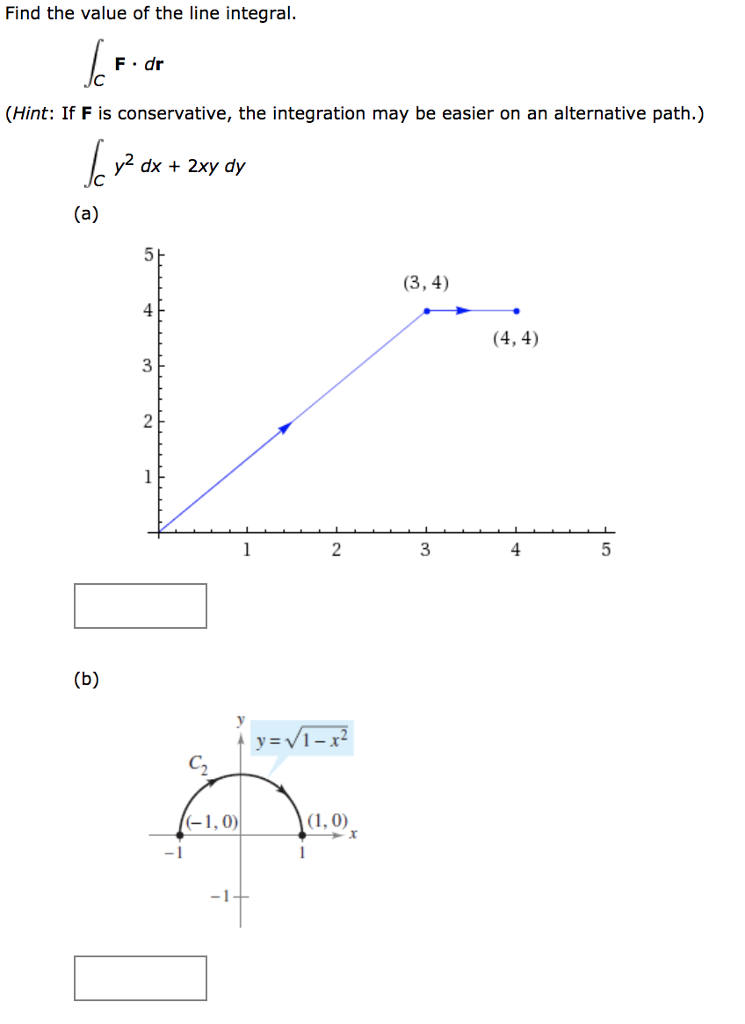 Solved Find the value of the line integral F . dr (Hint: If | Chegg.com