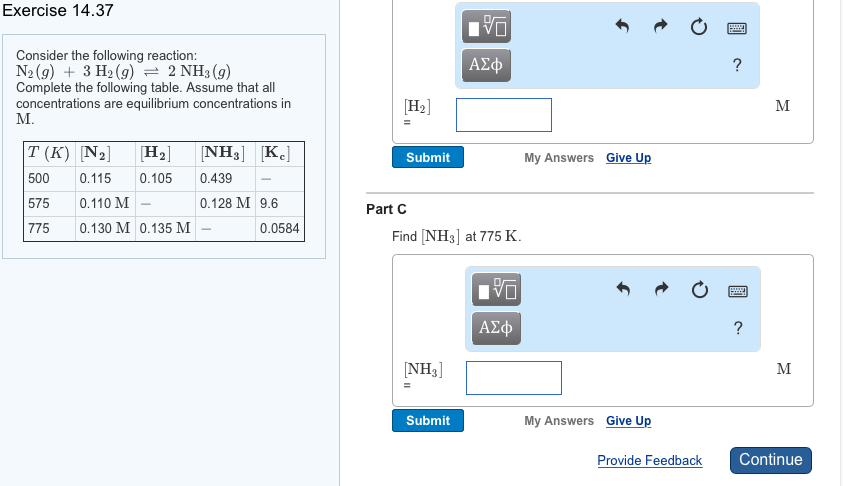 Solved Part A Consider the following reaction: Find Kc at | Chegg.com