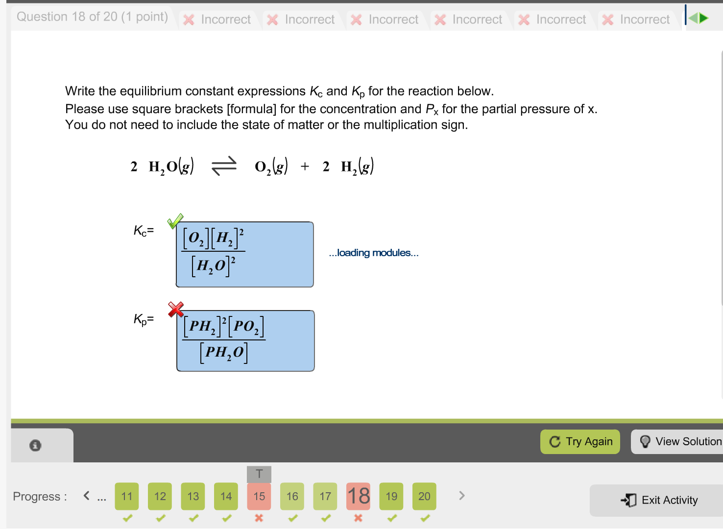 Solved Write the equilibrium constant expressions K_c and | Chegg.com