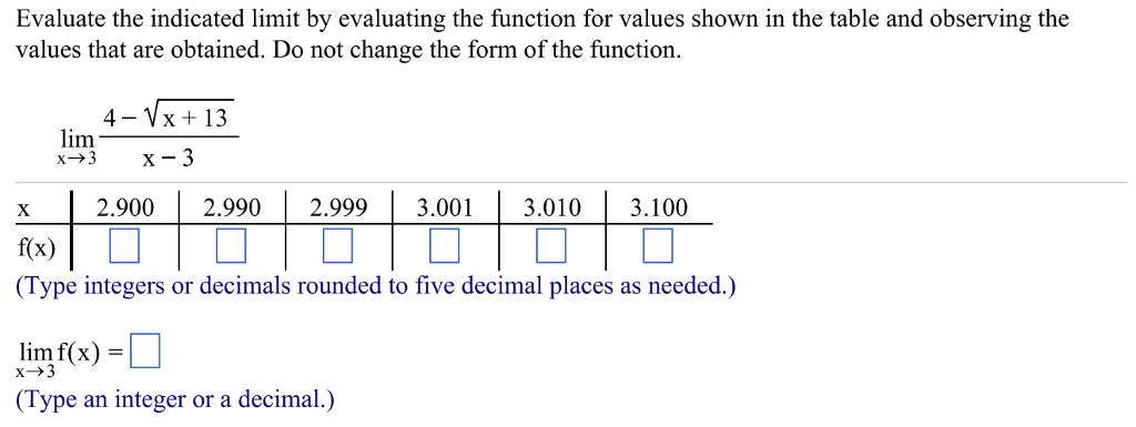 Solved Evaluate the indicated limit by evaluating the | Chegg.com