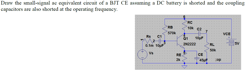 Solved Draw the small-signal ac equivalent circuit of a BJT | Chegg.com