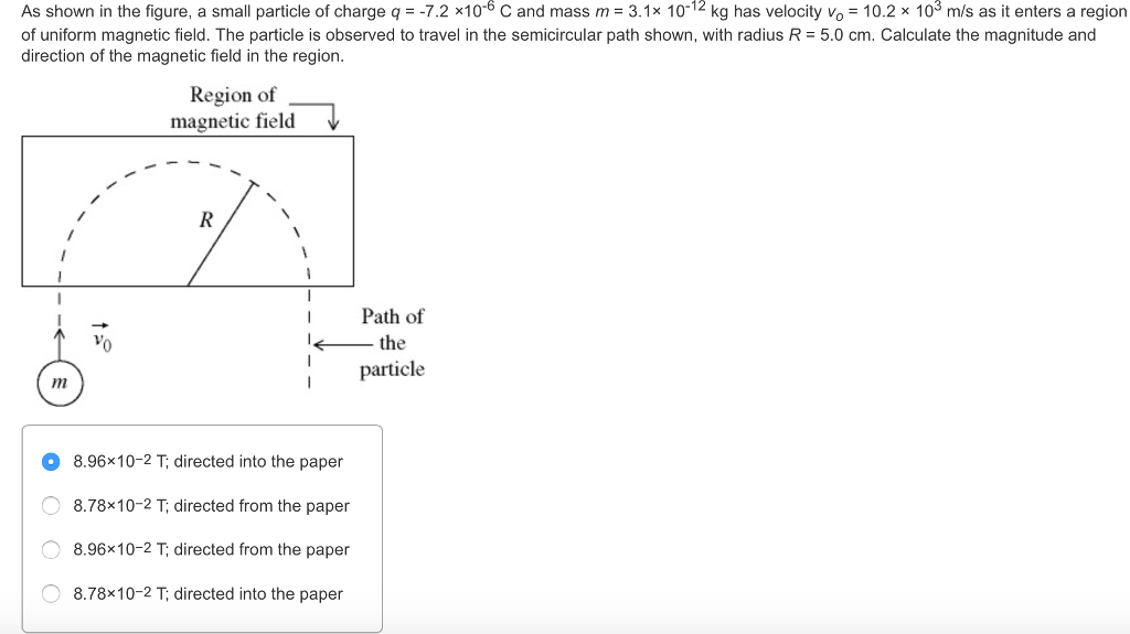 Solved As shown in the figure, a small particle of charge | Chegg.com