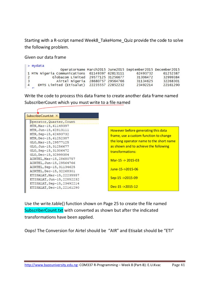 Solved setwd("C:/COM337_R_Programming2017Q2/BabyStep") | Chegg.com