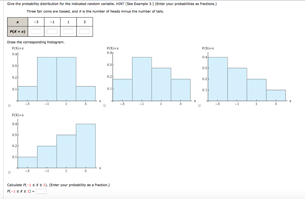Solved Give the probability distribution for the indicated | Chegg.com